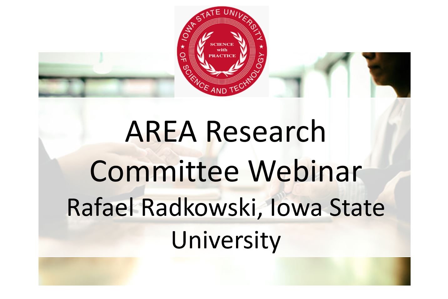 Watch the AREA Research Committee Webinar Recording Featuring Dr ...