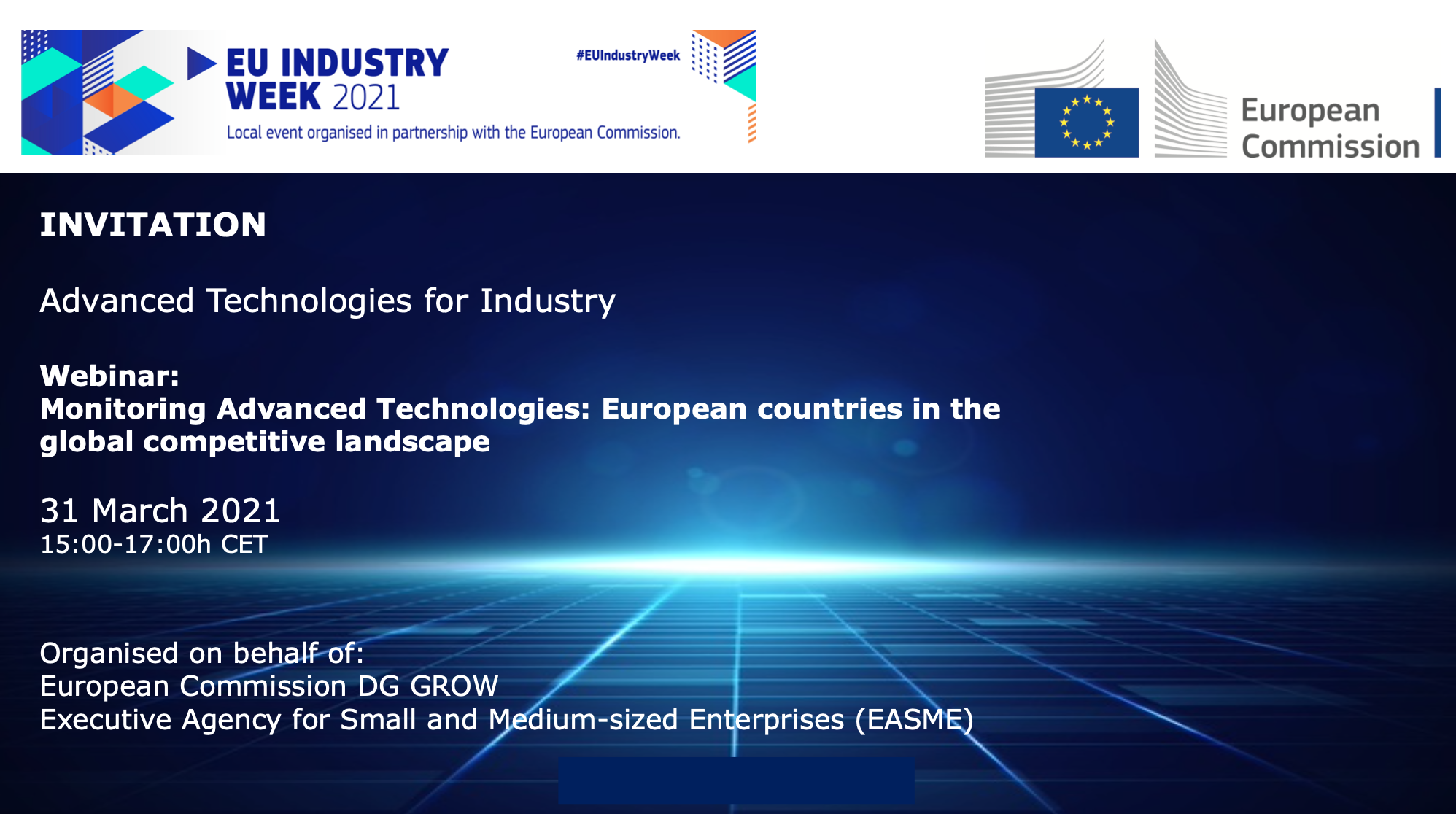 Advanced Technologies for Industry Webinar (EU Industry Week 2021) - AREA