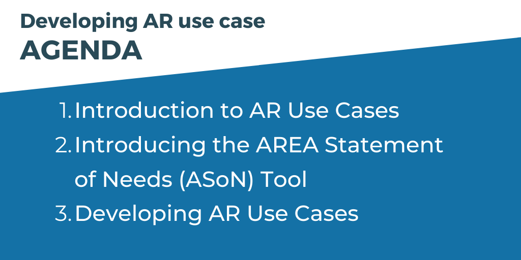 Details on WorkinAR Session - Developing Enterprise AR Use Cases - AREA